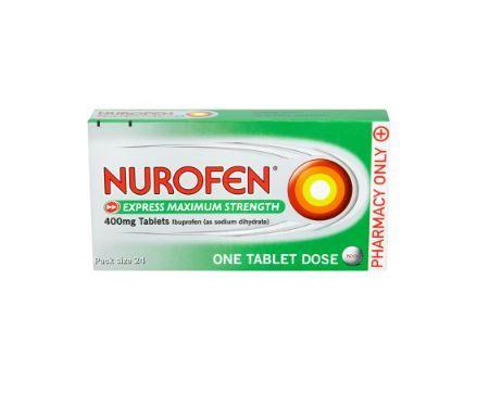 NUROFEN EXPRESS 400MG MAX STRENGTH TABLETS 24S 713705 - LeahysPharmacy