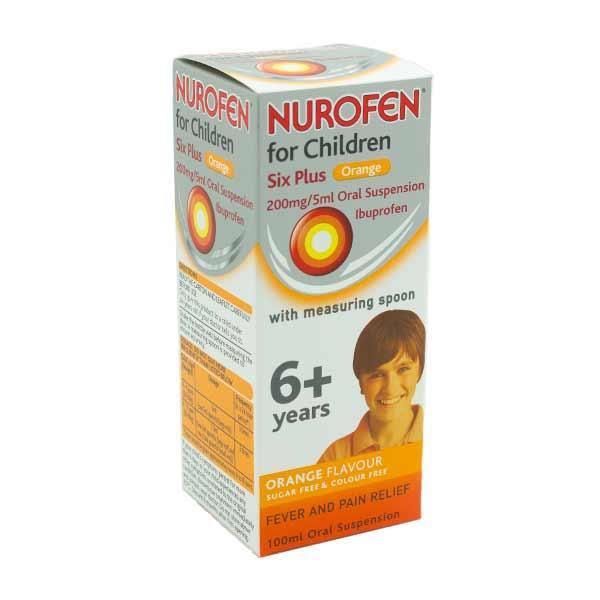 NUROFEN 6+ ORANGE SUSPENSION 200ML 750491 - LeahysPharmacy