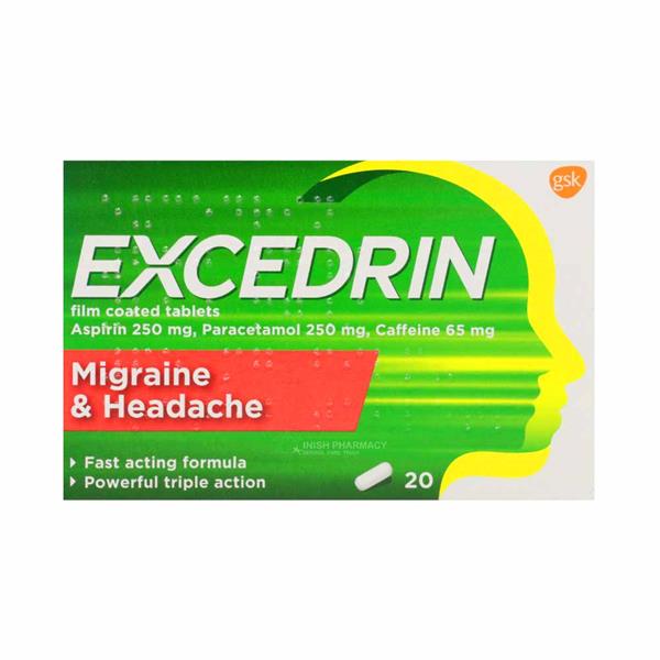 EXCEDRIN TABLETS 20S 754413 - LeahysPharmacy